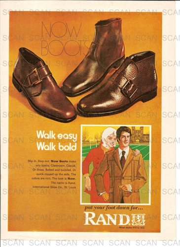 1971 Rand Men's Boots Vintage Magazine Ad Rand International Shoe Co | eBay