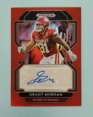 2022 Panini Prizm Draft Grant Morgan Auto Red #RA-GMO Card /199 | eBay