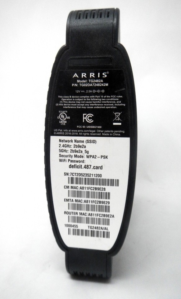 Arris TG1672G Gateway WIFI 2.5GHz - 5.0GHz 4 Port Modem | eBay