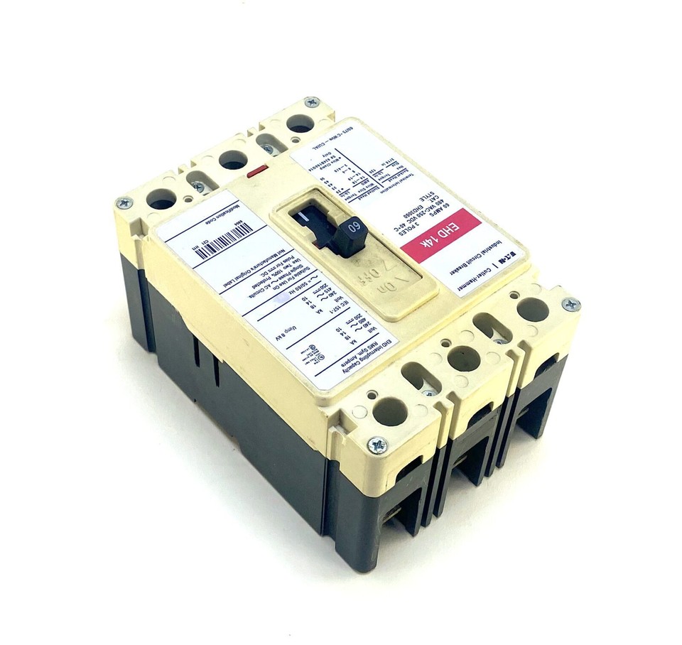 Eaton Cutler Hammer EHD3060 3P 60 Amp 480V Breaker w/TEST REPORT | eBay