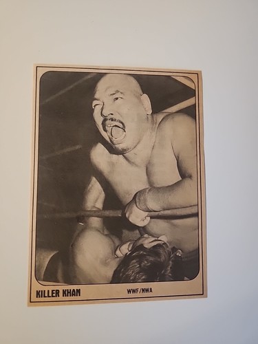 1981 Wrestling SUPERSTARS MAGAZINE TRADING CARD KILLER KHAN ROOKIE WWF ...