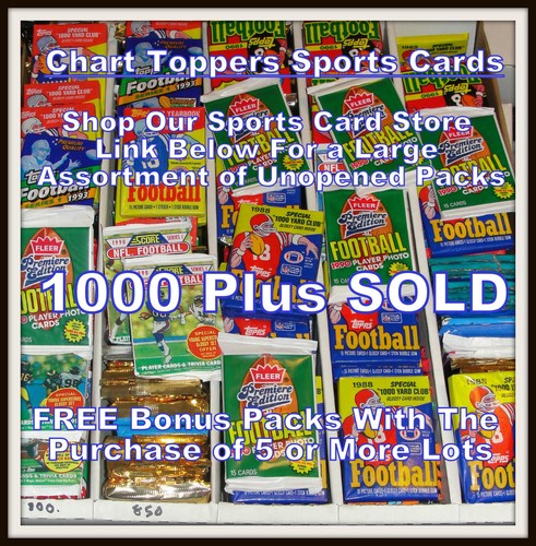 Unopened Old Vintage Football Cards Wax Cello Rack Packs - Huge Lot of ...