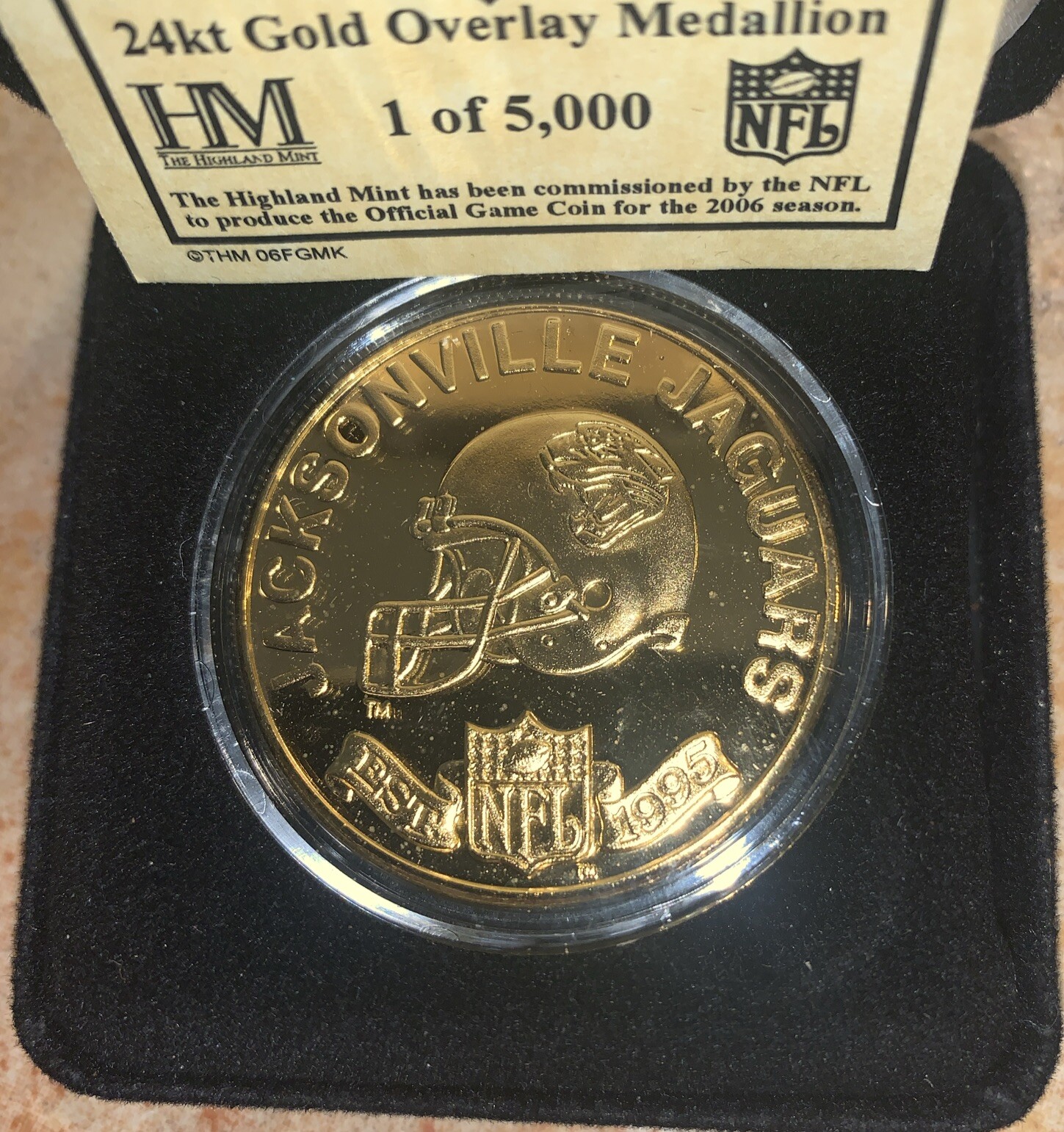 Jacksonville Jaguars Game Coin 24k Overlay Gold Coin 1 Of 5000 | eBay