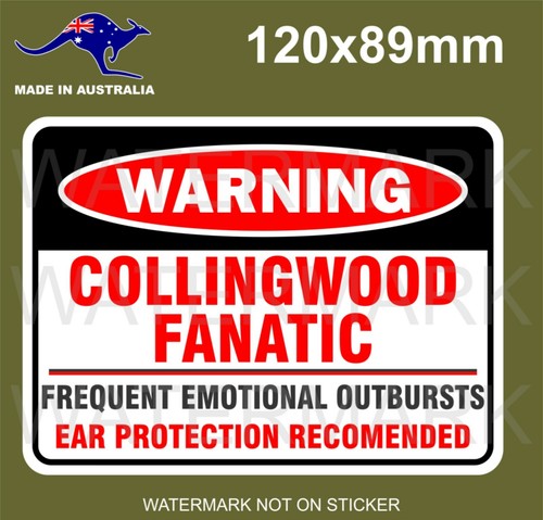COLLINGWOOD MAGPIES FANATIC STICKER | eBay