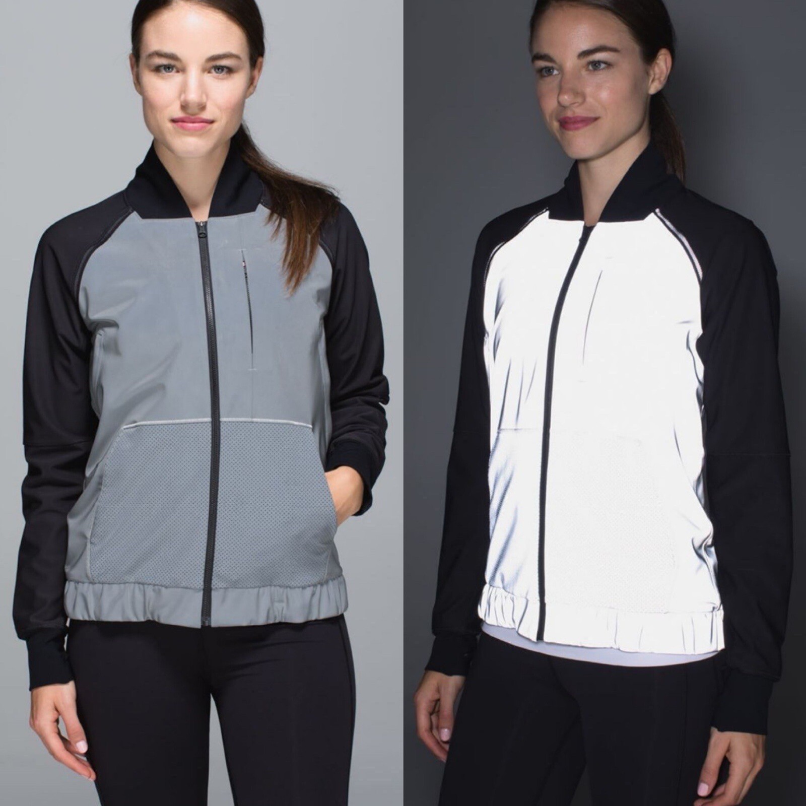 LULULEMON Bright Reflective Bomber Jacket Sz 4 Athlet… - Gem