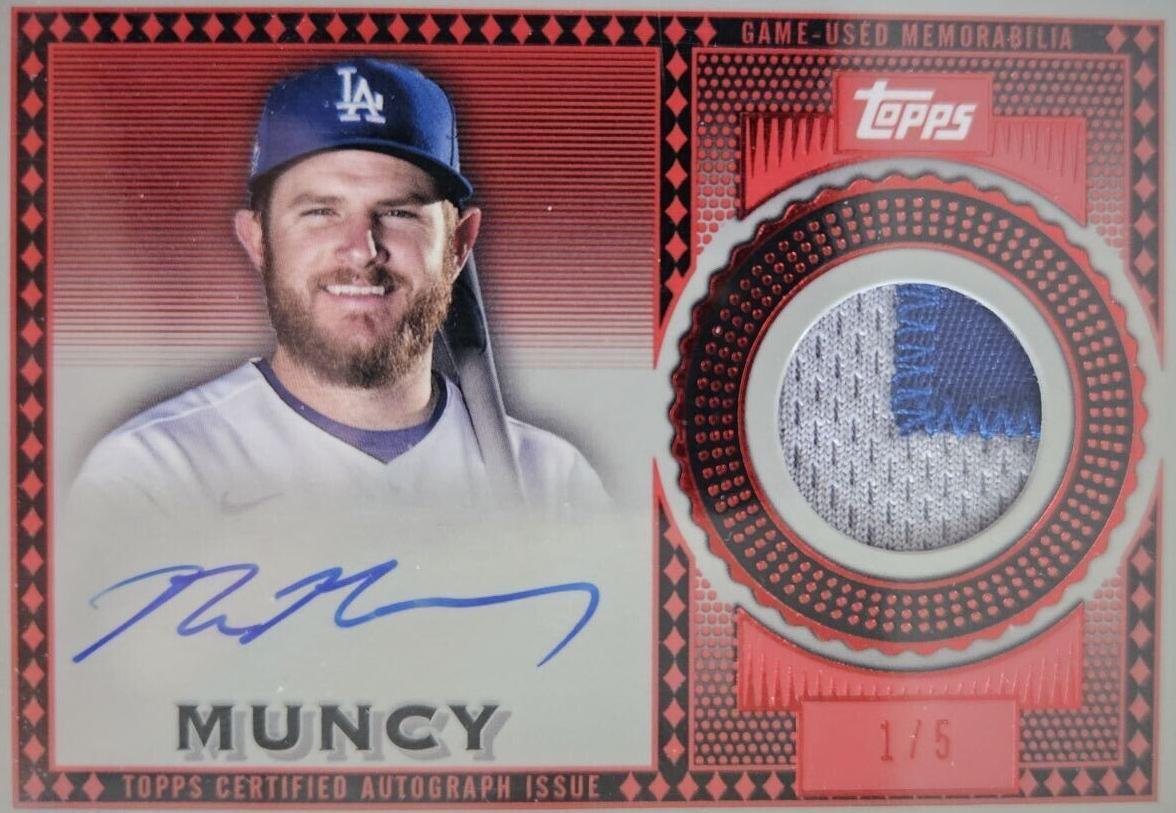 2021 Topps - Reverence Autographed Patches Max Muncy #RAP-MM Red /5 (AU ...