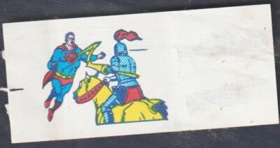 COMIC BOOK TATTOO BUBBLE GUM TOPPS ORIGINAL BATMAN WRAPPER -SUPERMAN ...
