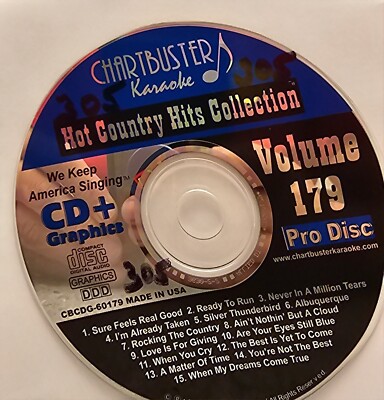 60179 COUNTRY HITS CHARTBUSTER KARAOKE CDG DISC | eBay