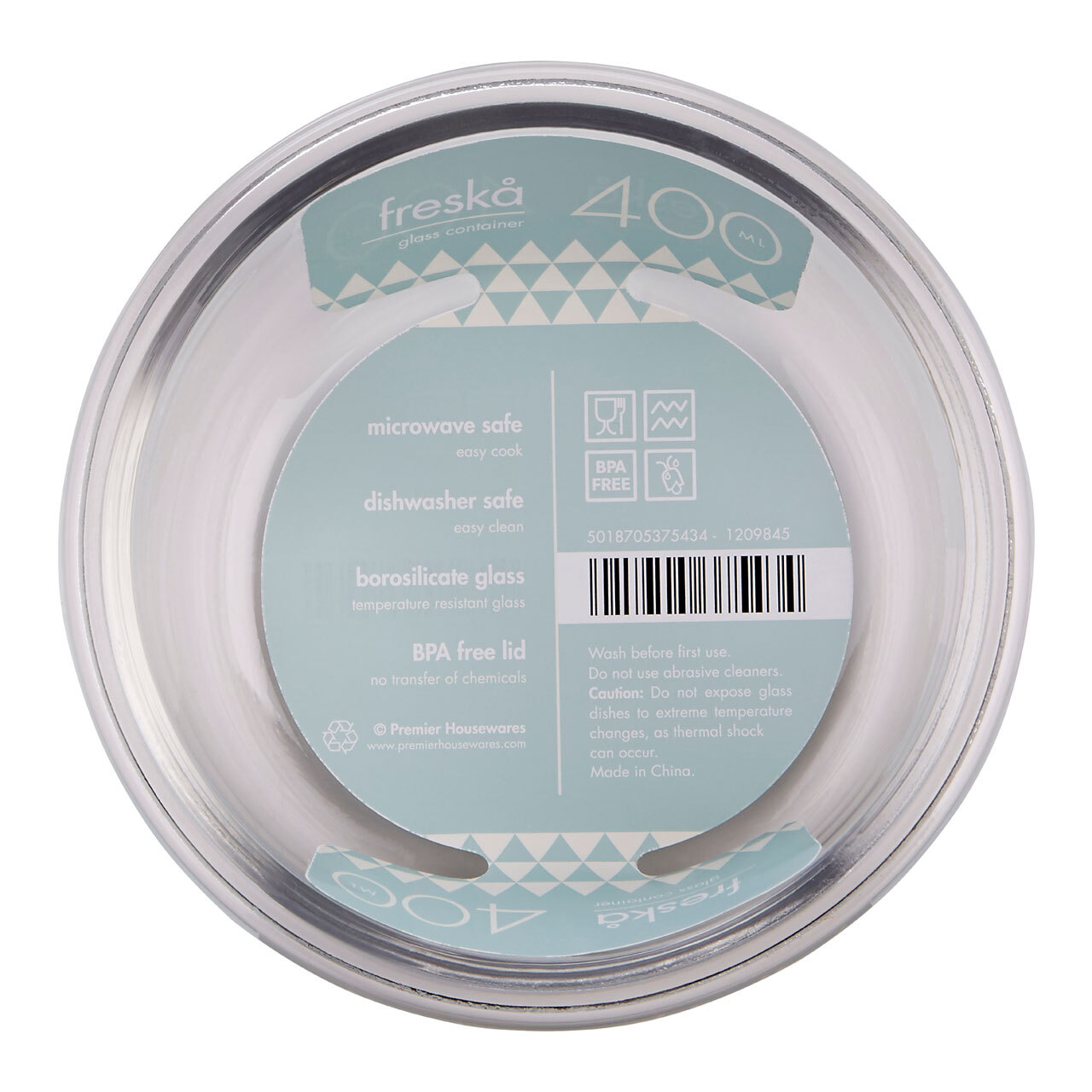 Freska 400ml Borosilicate Glass Lunch Box Food Container Airtight ...