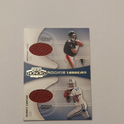 2001 Playoff Honors - Rookie Tandems Michael Vick, Quincy Carter #RT-1 ...