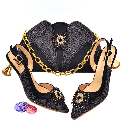Set Latest Design Italian High Heel Shoes and Bag Matching Bag Shoes ...