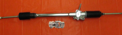 Chrome Ford Pinto Steering Rack and Pinion Manual + 9/16-26 x 3/4" DD U ...