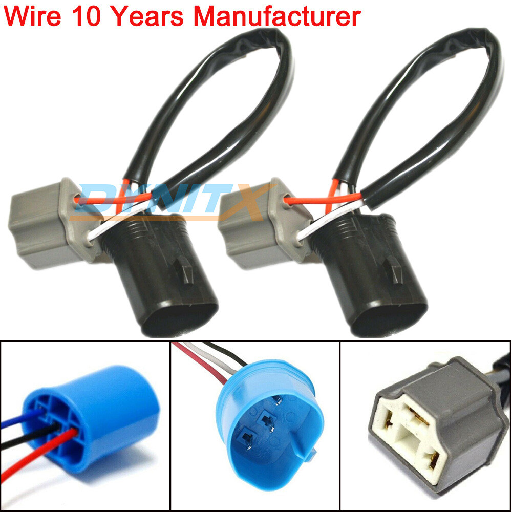 9003 HB1 HB2 H4 9004 TO Two Harness Head Light Adapter Conversion Wire ...