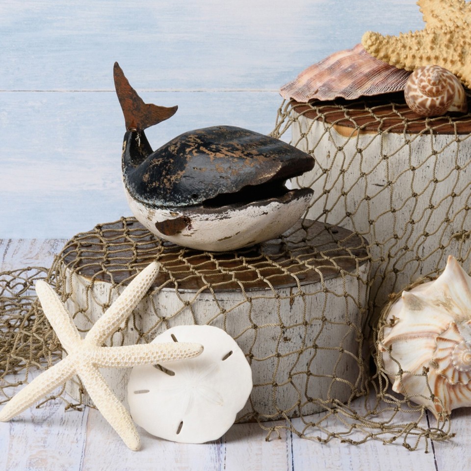 Primitives by Kathy Rustic Whale Sitter Beach House Decor Wood Coastal ...