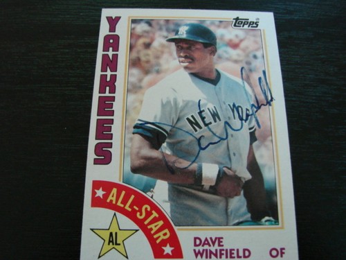 1984 Topps # 402 Dave Winfield Autograph / Signed Card New York Yankees ...