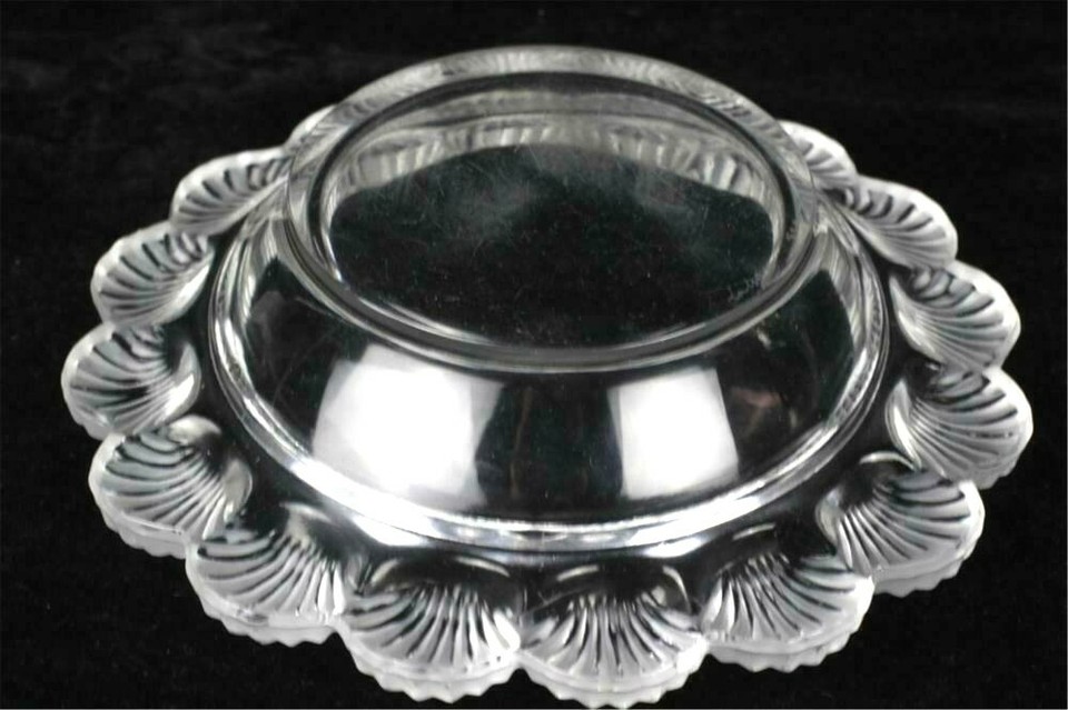 LALIQUE PRETTY PORNIC STYLISED SHEEL EDGE BOWL 8 " SO PRETTY ...