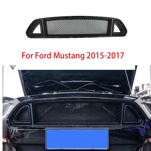 RTR Paint Black Front Center Mesh Grille Grill Cover For Ford Mustang ...