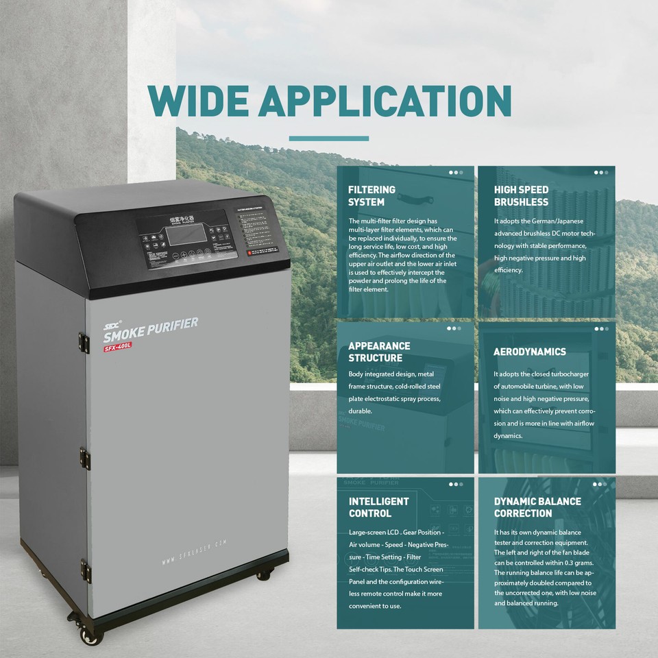 Industrial Laser Soldering Smoke Dust Purify Machine Fume Extractor Air ...