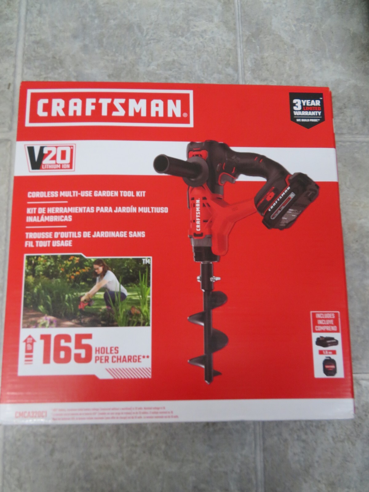Craftsman V20 Cordless Garden Tool with Auger Bit and Snap Pin ...