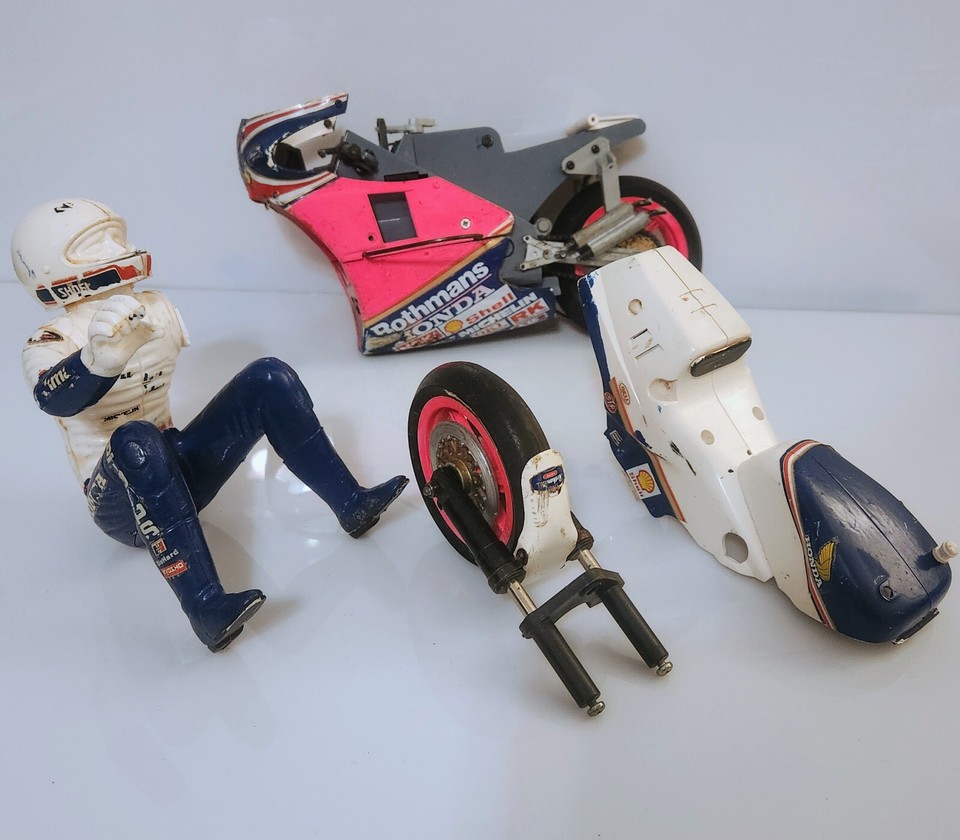 Vintage RC Motorcycle Parts Lot Kyosho Eleck Rider Graupner Kraft ...