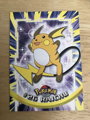 Pokemon Card RAICHU #26 TOPPS Series 1 Black Logo Non-Holo NM | eBay
