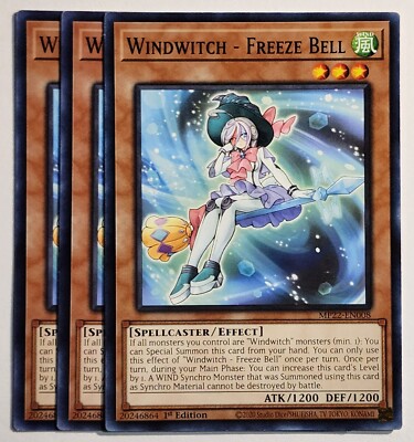 Yugioh x3 Windwitch - Freeze Bell MP22-EN008 Common 1st Edition *In ...