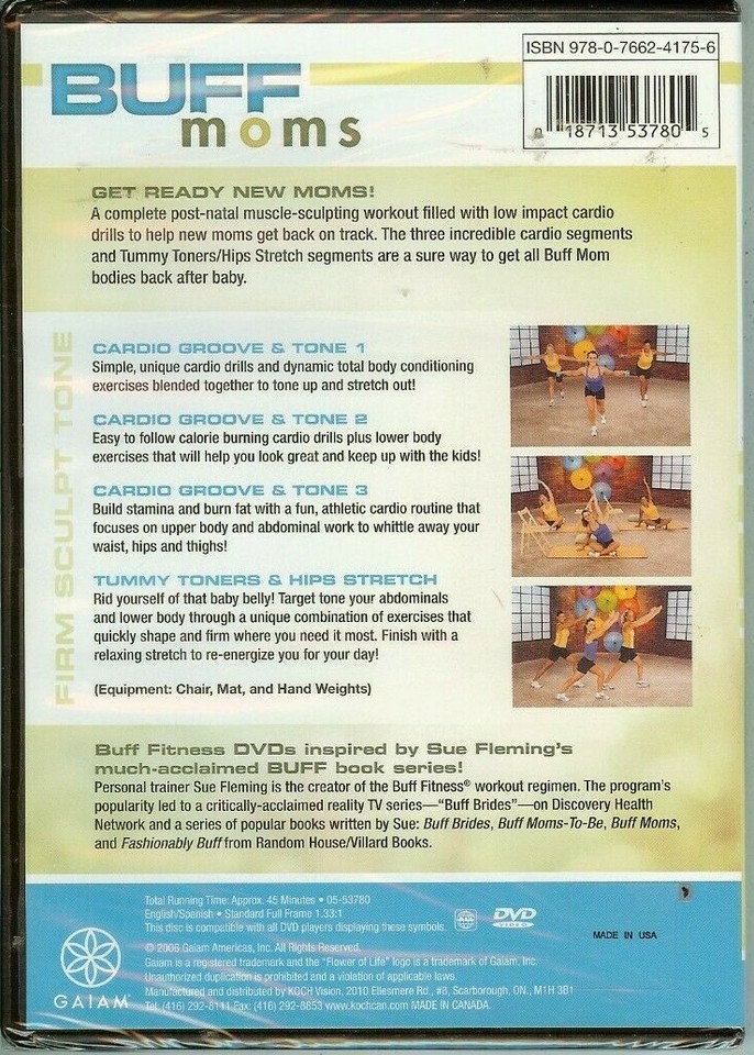 BUFF MOMS - TOTAL BODY CARDIO FOR BUSY MOMS - DVD - NEW - SEALED - PREE ...