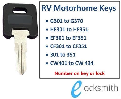 Plastic Head Key to code number fits FIC Fastec RV Motorhomes, Jayco ...