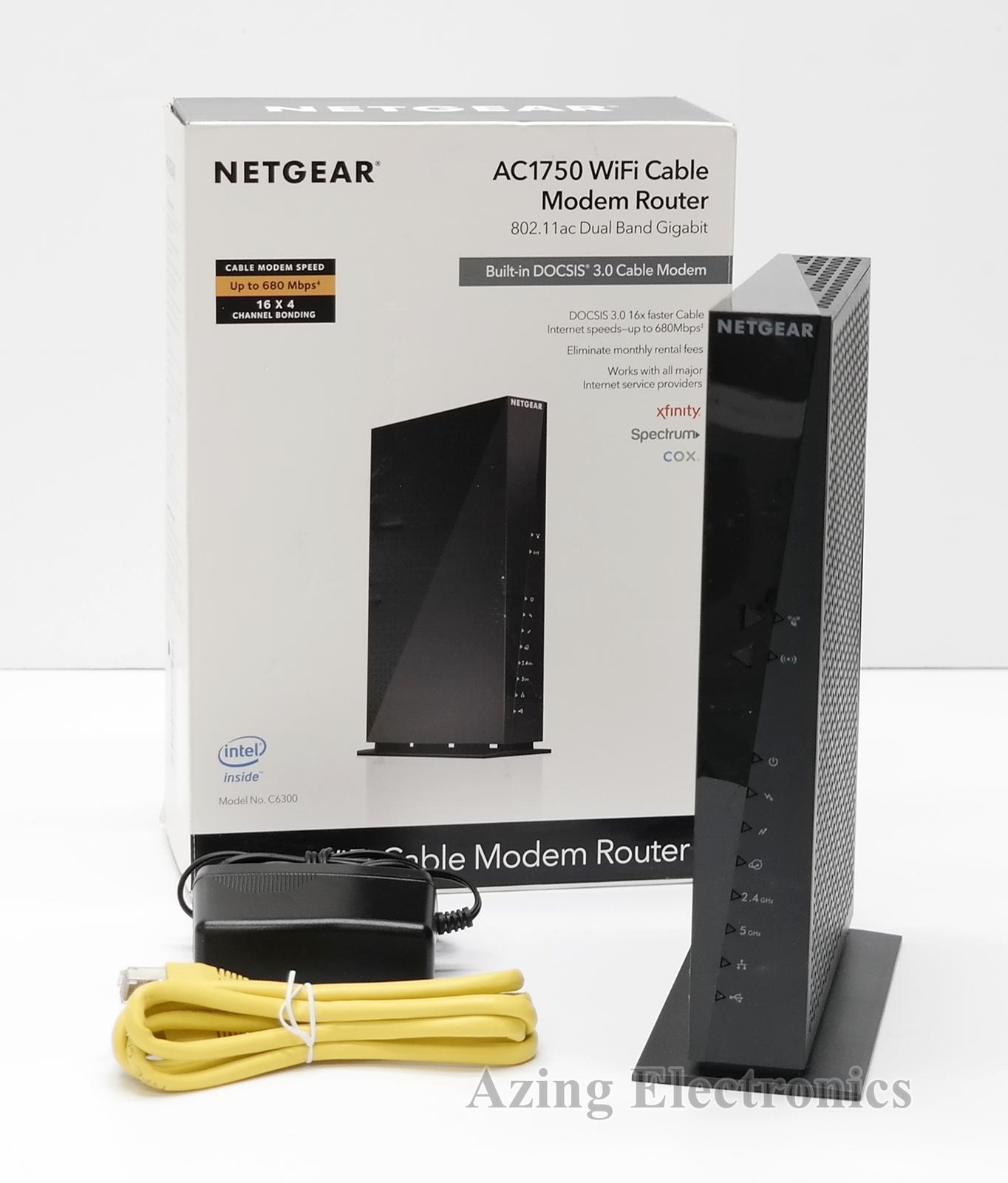 NETGEAR AC1750 C6300v2 Wi-Fi DOCSIS 3.0 Cable Modem Router 606449096231 ...