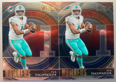 (2) 2021 Panini Select Tua Tagovailoa NUMBERS Insert #SN-13 Maimi ...