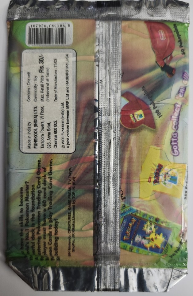 Pokémon Funskool Thunderbolt Sealed Pack - Meowth Pack Art | eBay