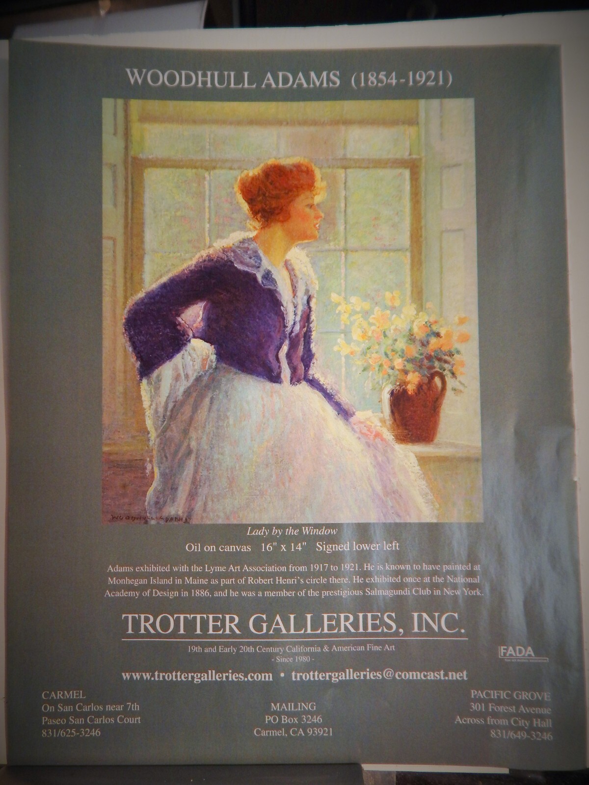 WOODHULL ADAMS/ E CHARLTON FORTUNE ART PIECES VTG ORIG 2014 ...