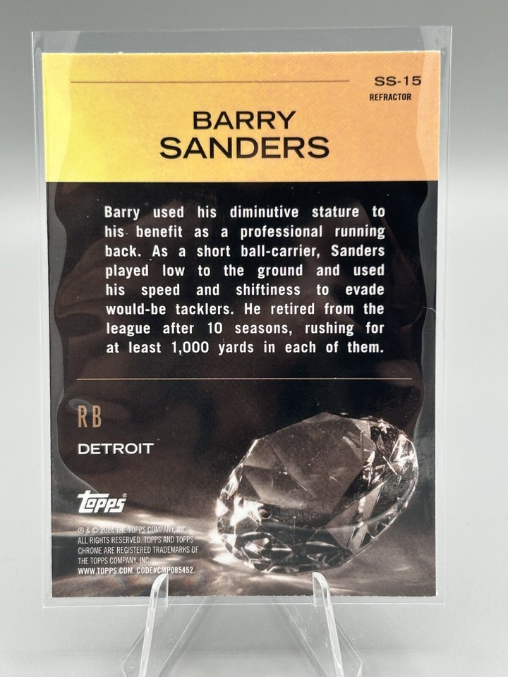2024 Topps Chrome Football - Sunday Swag Refractor - Barry Sanders | eBay