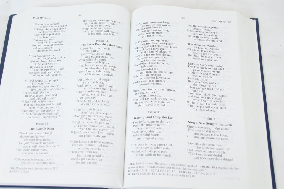 Holy Bible Contemporary English Version 1995 Blue Hard Cover American ...