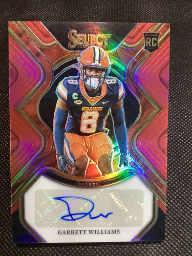 Garrett Williams 2023 Panini Select Draft RC Red/ Gold Prizm Auto #RS ...