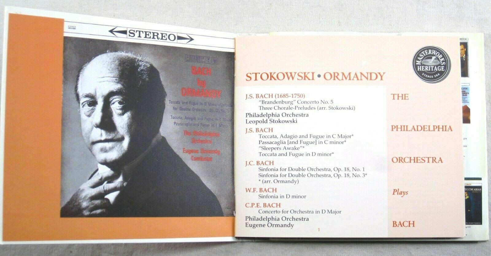 The Philadelphia Orchestra Plays Bach (CD, Nov-1996, 2 Discs, Sony Music Distribution (USA)) for ...