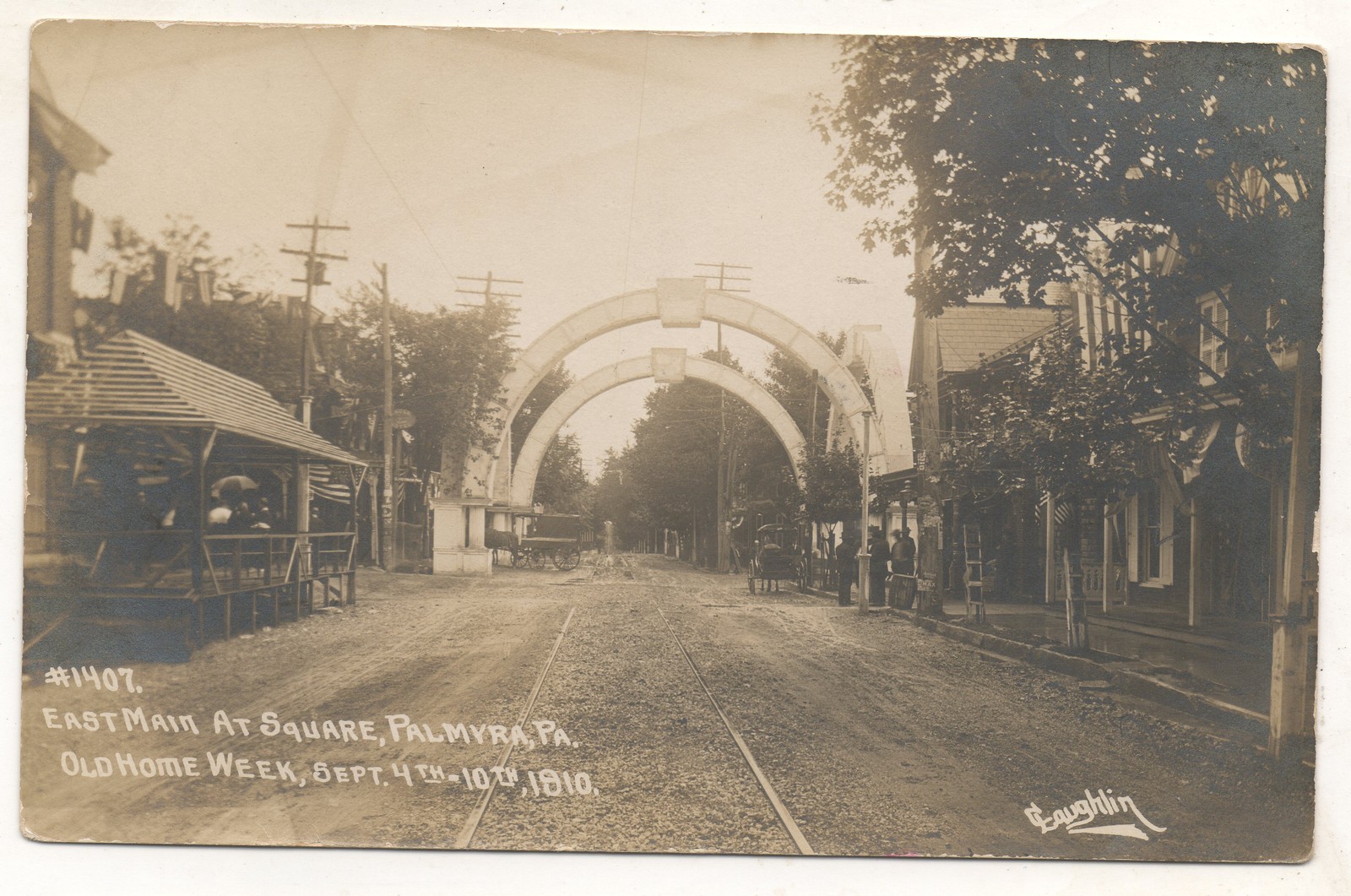 RPPC Old Home Week Arch PALMYRA PA Laughlin Lebanon County Real Photo ...