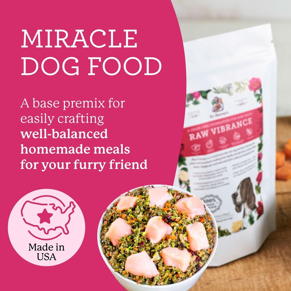 Dr. Harveys Raw Vibrance Dog Food, Human Grade Dehydrated Base Mix for ...