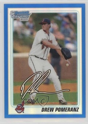 2010 Bowman Draft Chrome Draft Picks Blue Refractor /199 Drew Pomeranz ...