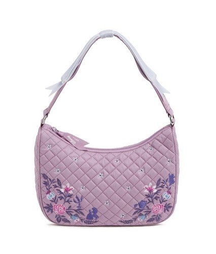 Disney Vera Bradley Beauty And The Beast Frannie Crescent Crossbody Bag ...