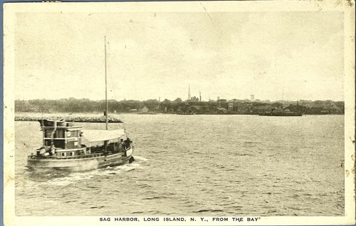 Sag Harbor Long Island New York From The Bay Vintage 1936 Postcard | eBay