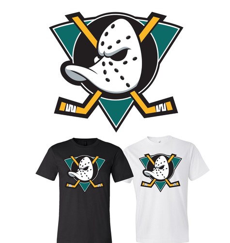 Anaheim Mighty Ducks Throwback Main Team logo shirt S-6XL Tracking!! | eBay