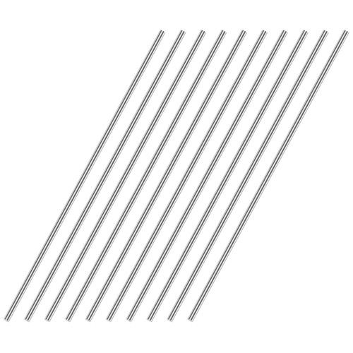 1.5mm x 300mm 304 Stainless Steel Solid Round Rod for DIY Craft - 12pcs ...