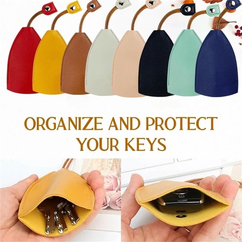 Large Capacity Pull Out Car Key Case Not Easy Slip PU Leather Key ...