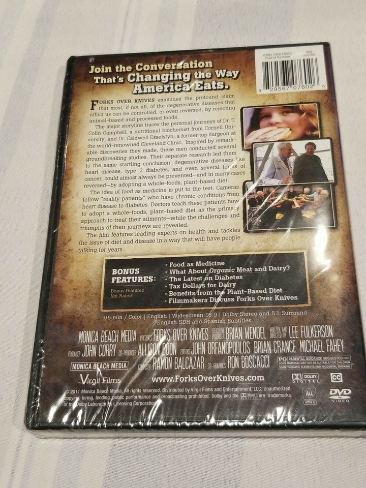Forks Over Knives (DVD, 2011) NEW & Factory Sealed , Free Shipping ...
