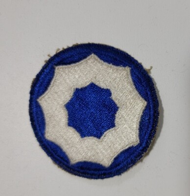 Vtg wwii 9th Service Command Blue Circle & White Army Patch Military ...