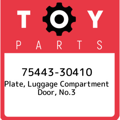 75443-30410 Toyota Plate, luggage compartment door, no.3 7544330410 ...