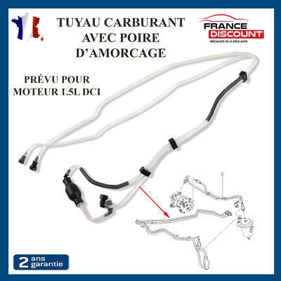 Poire d'amorçage avec tuyau de carburant prévu pour Clio 2 1.5 DCI ...