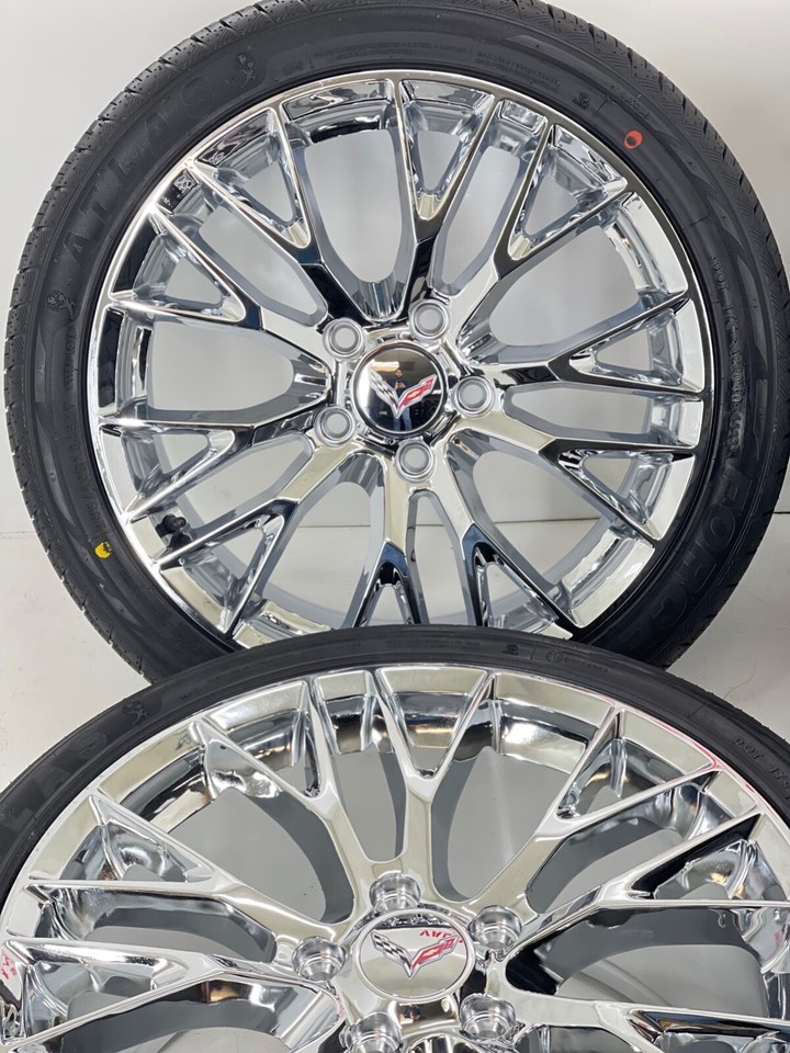 18/19" Z06 ZO6 STYLE CHROME WHEELS RIMS FITS 14+ CHEVY C7 CORVETTE ...