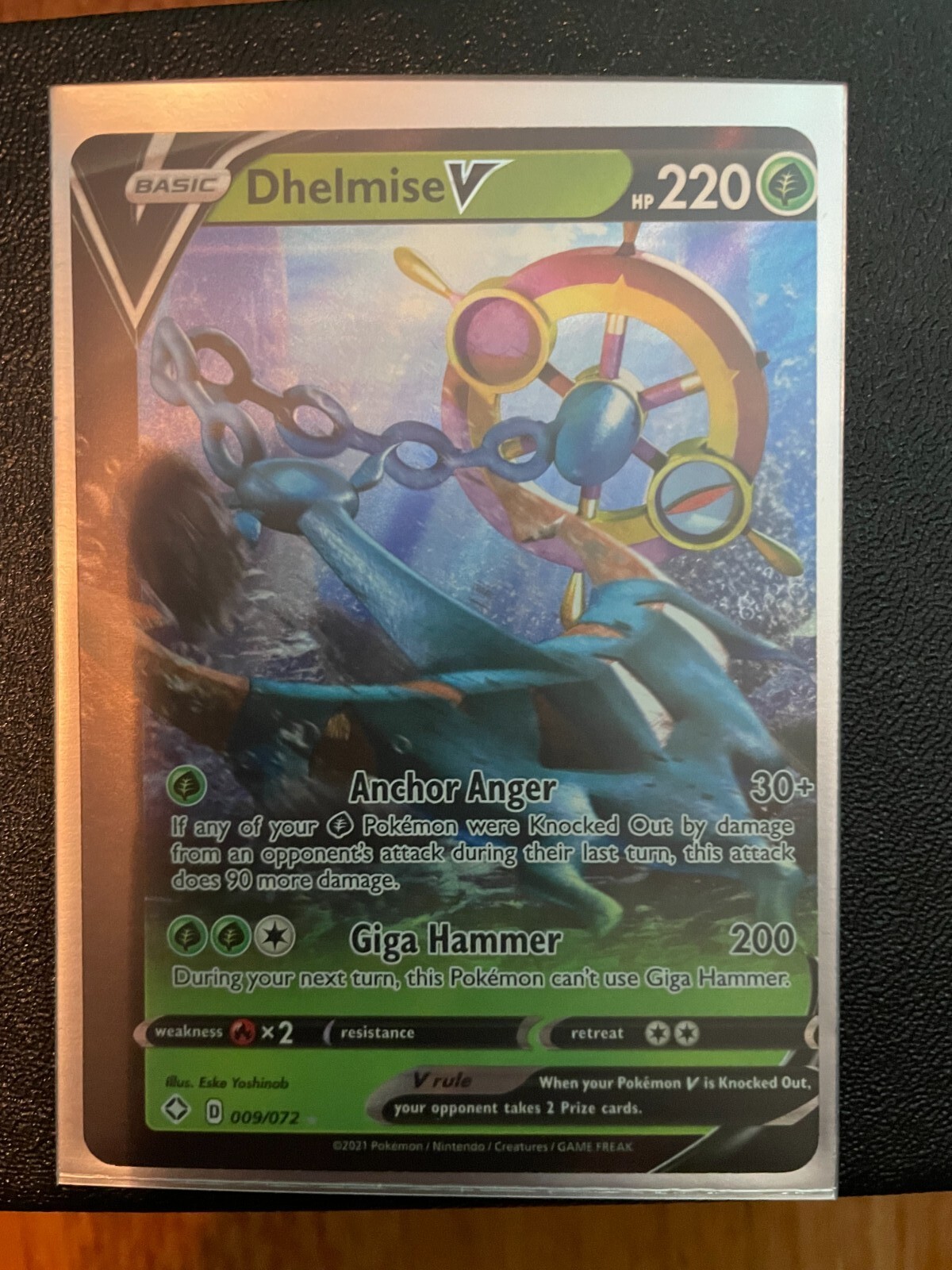 Pokémon TCG Dhelmise V Shining Fates 009/072 Holo Ultra Rare | eBay